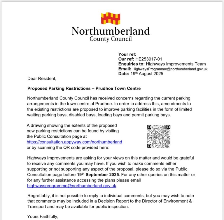 Consultation – Prudhoe Matters